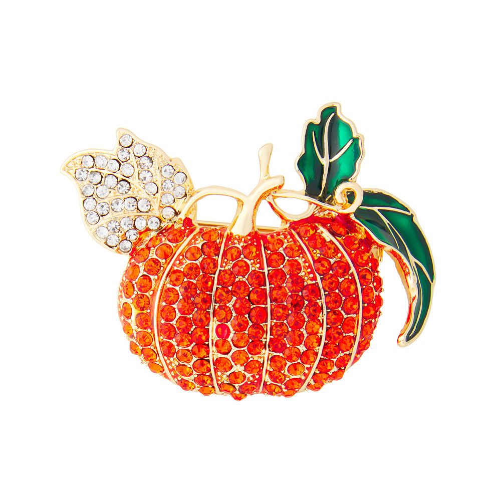 Napier Gold Tone Autumn Pumpkin Pin