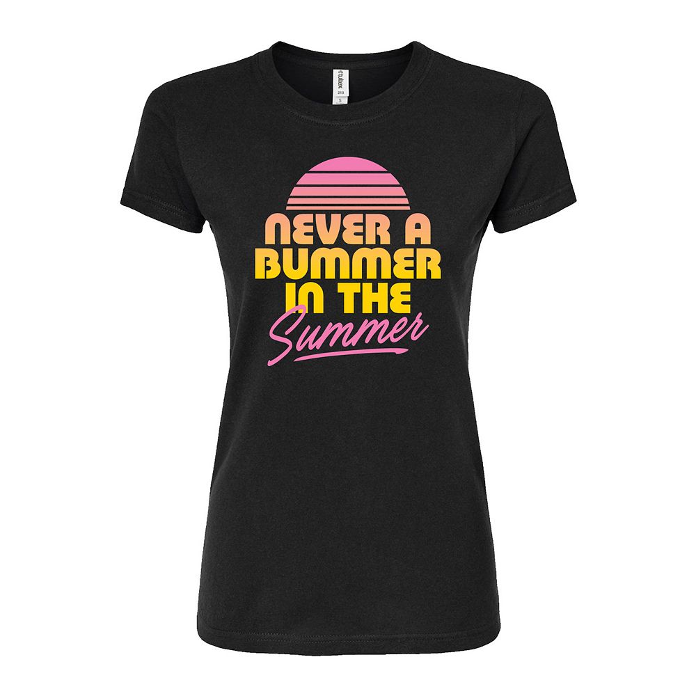 Juniors' Never A Bummer In The Summer Graphic Tee