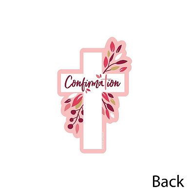 Big Dot Of Happiness Confirmation Pink Elegant Cross Decor Religious ...