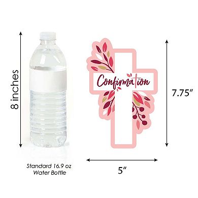 Big Dot Of Happiness Confirmation Pink Elegant Cross Decor Religious ...