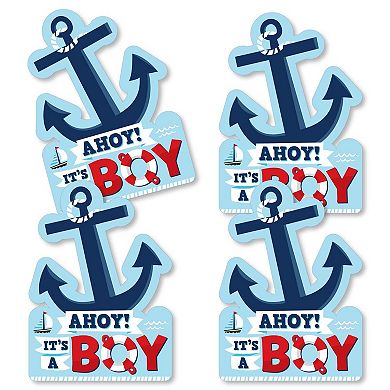 Big Dot Of Happiness Ahoy It's A Boy - Anchor Decor Diy Nautical Baby ...