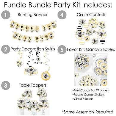 Big Dot Of Happiness Little Bumblebee Baby Shower & Birthday Supplies ...