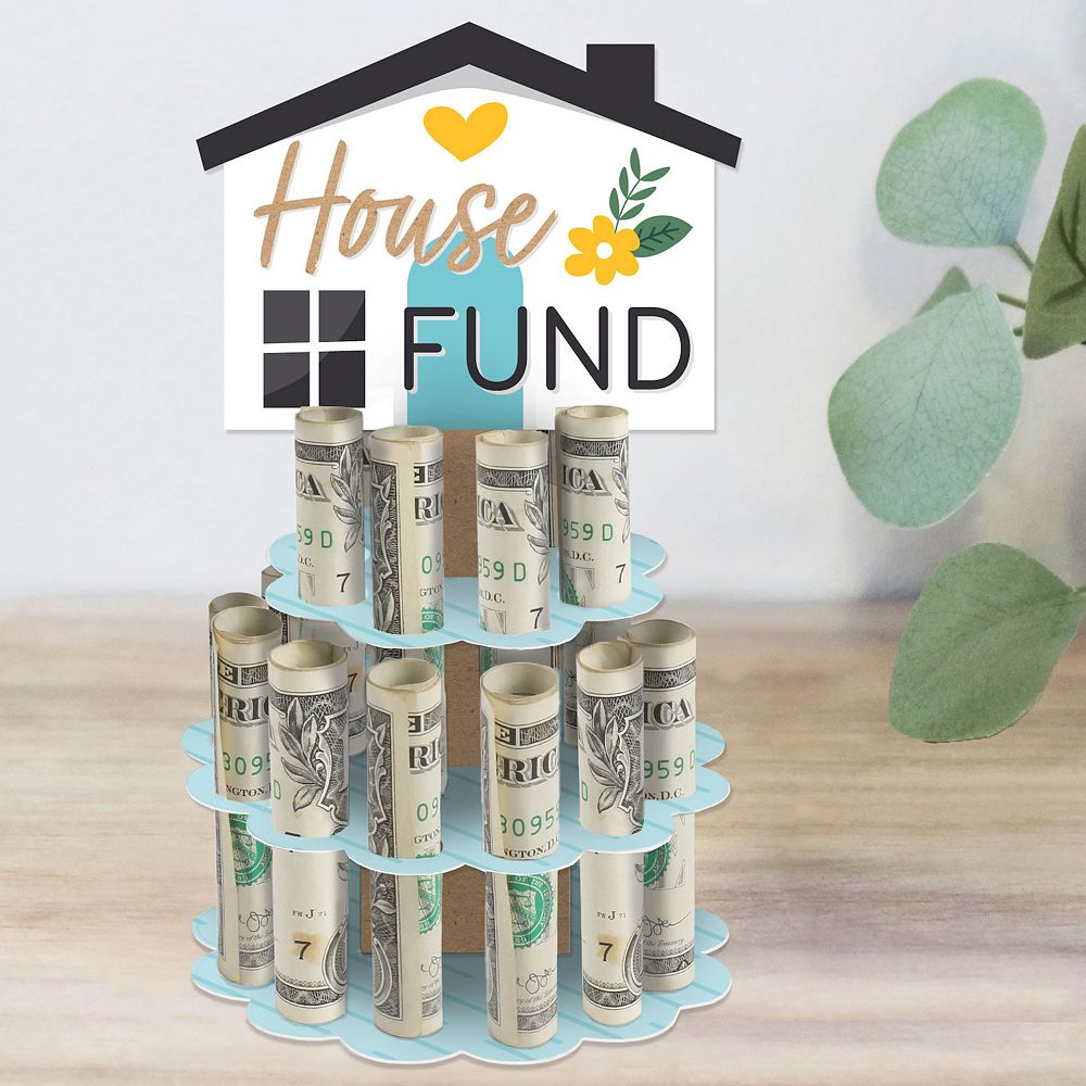Big Dot Of Happiness House Fund - Diy Wedding Or Engagement Party Money ...