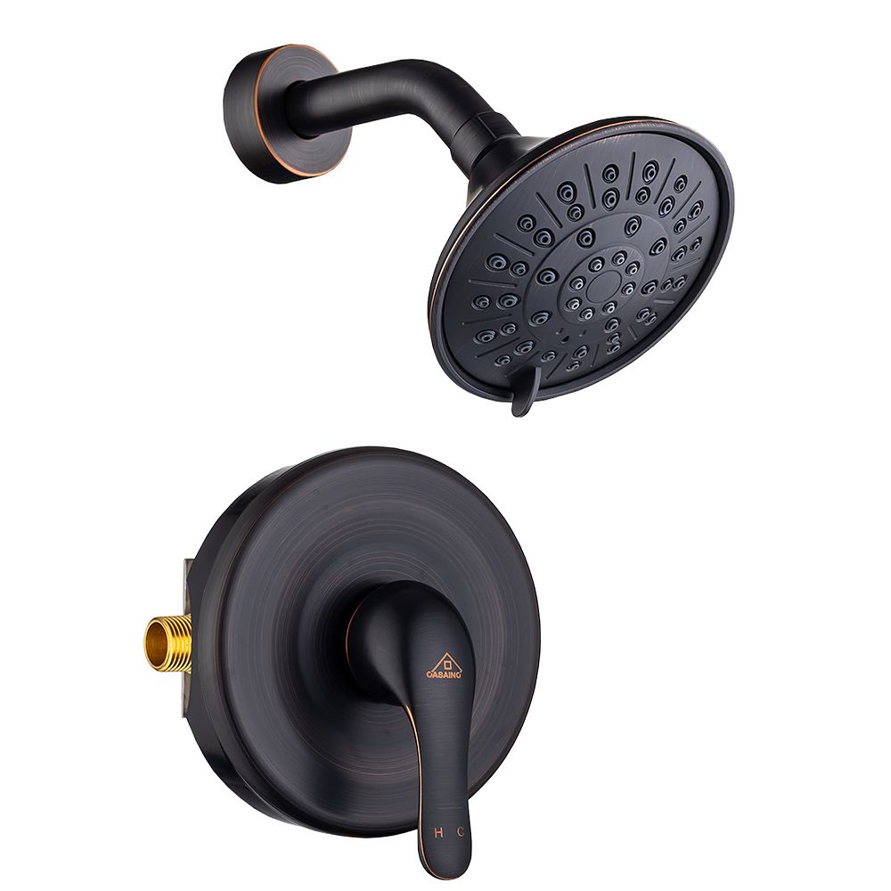 Casainc 1-handle Single Function Round Shower Faucet W/valve