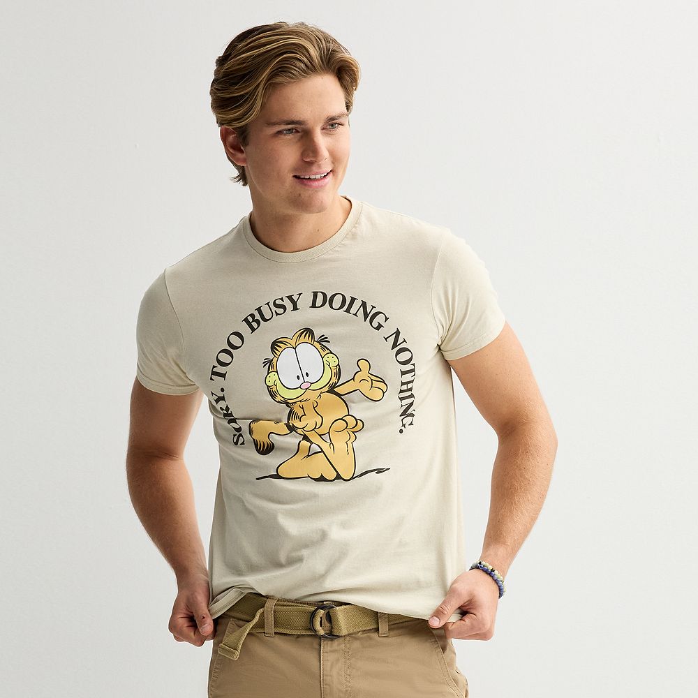 Men's Garfield "Busy Doing Nothing" Graphic Tee