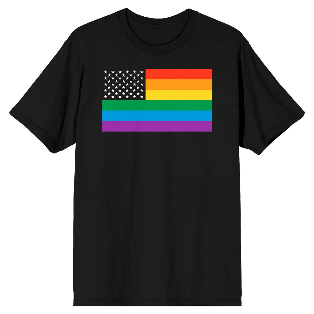 Men's Pride American Rainbow Flag Tee