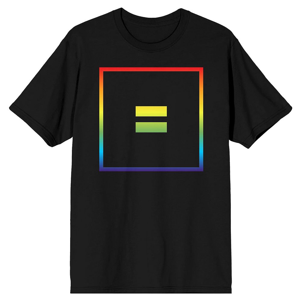 Men's Pride Rainbow Box with Equal Sign Tee