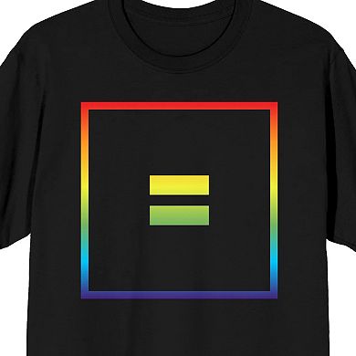 Men's Pride Rainbow Box with Equal Sign Tee