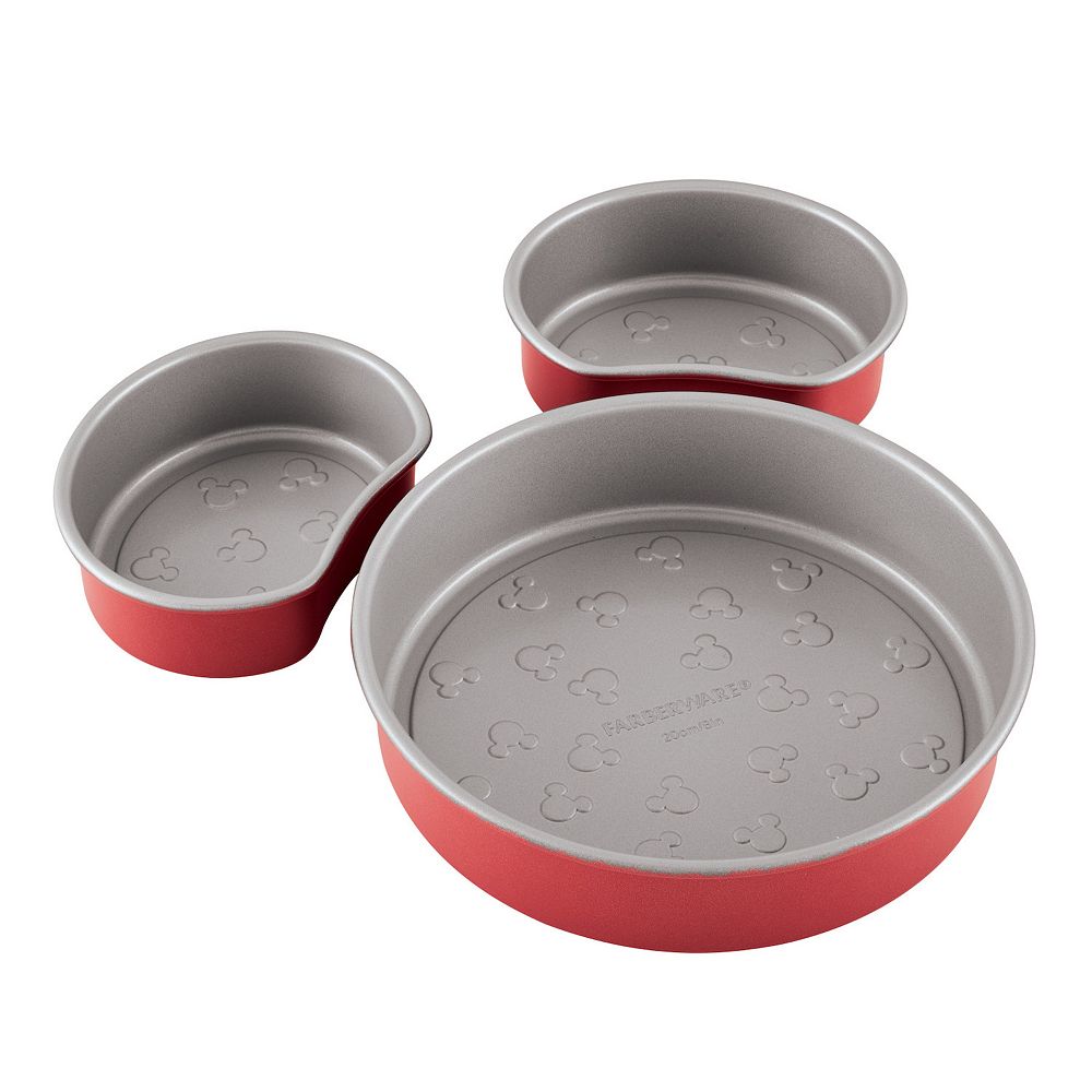 Farberware Disney Bake with Mickey Mouse 3-Piece Nonstick Mickey Head ...