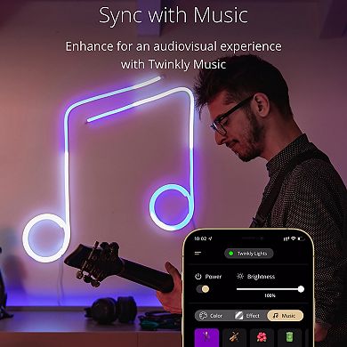 Twinkly Flex 6.5-ft. Smart Mappable Multi-Color Shapeable Neon LED ...