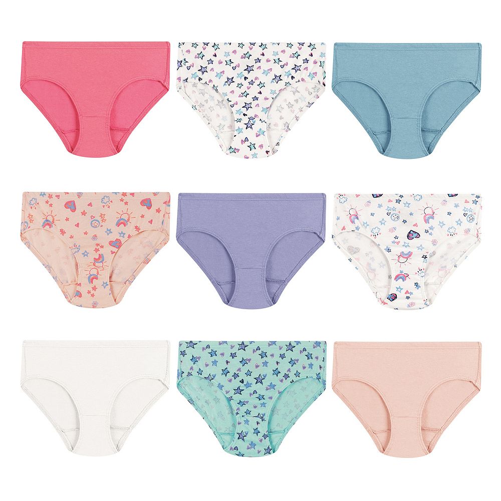 Hanes Ultimate Pure Comfort 8 1 Bonus Pack Girls Organic Cotton Briefs