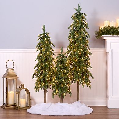 National Tree Company 5-ft. Pre-Lit Downswept Alpine Artificial ...