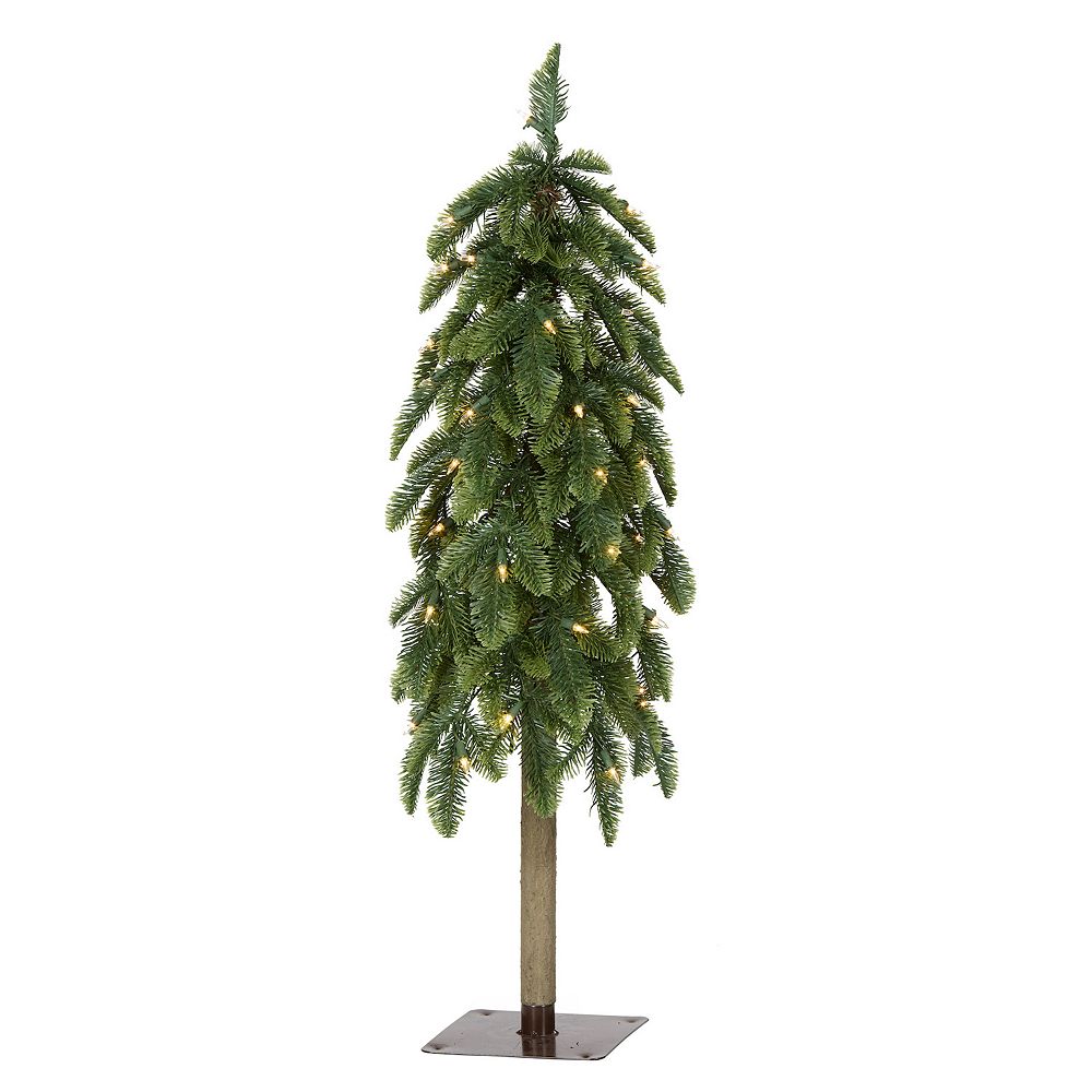 National Tree Company 3-ft. Pre-Lit Downswept Alpine Artificial ...