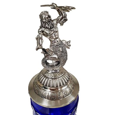 Pinnacle Peak Trading Blue Lord Of Crystal Beer Stein With Poseidon ...