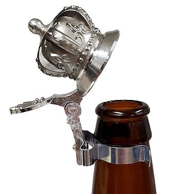 Crown Stein Beer Bottle Topper German Pewter Lid Made In Germany