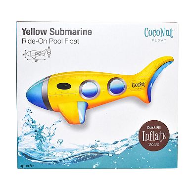 Coconut Outdoor Yellow Submarine Ride-on Pool Float
