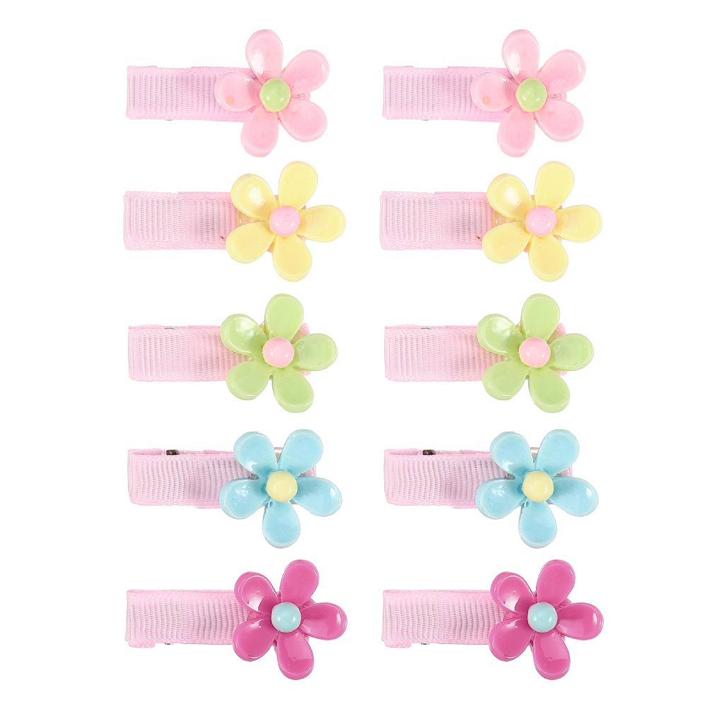 1 Set Flower Shape Hair Clips For Girls Hairpins Cartoon Fabric Hair Clips