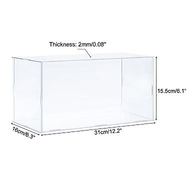 Acrylic Display Case Plastic Box Cube Storage Box Assemble Dustproof ...
