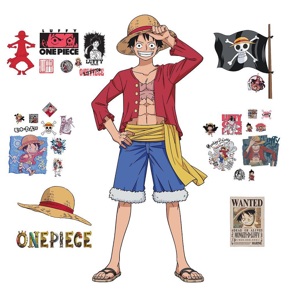 RoomMates One Piece Luffy Giant Peel & Stick Wall Decals