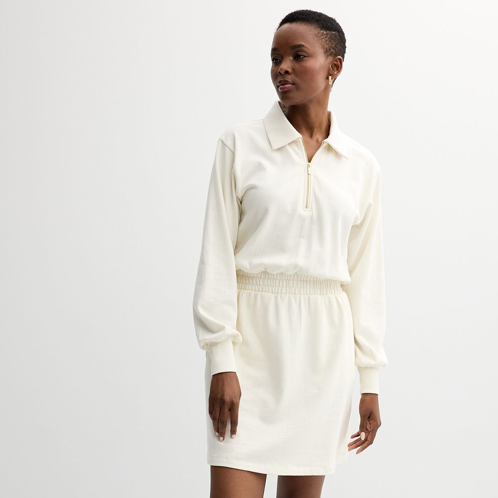 Women's Grey State Collared Knit Dress