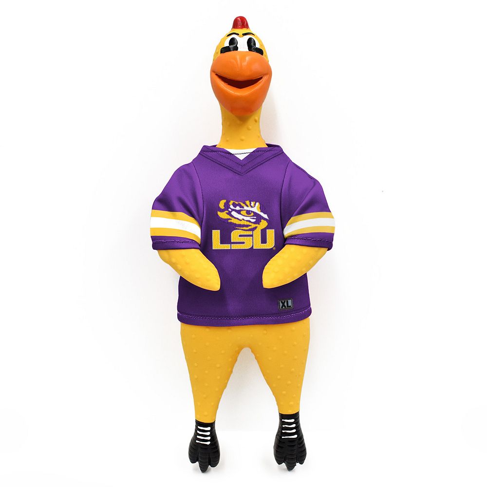 NCAA LSU Tigers Team Rubber Chicken Pet Toy