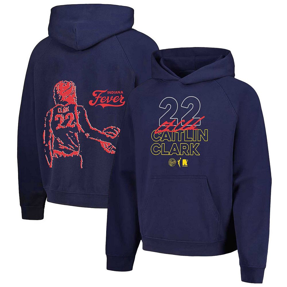 Unisex round21 Caitlin Clark Navy Indiana Fever Indiana Bound Pullover ...