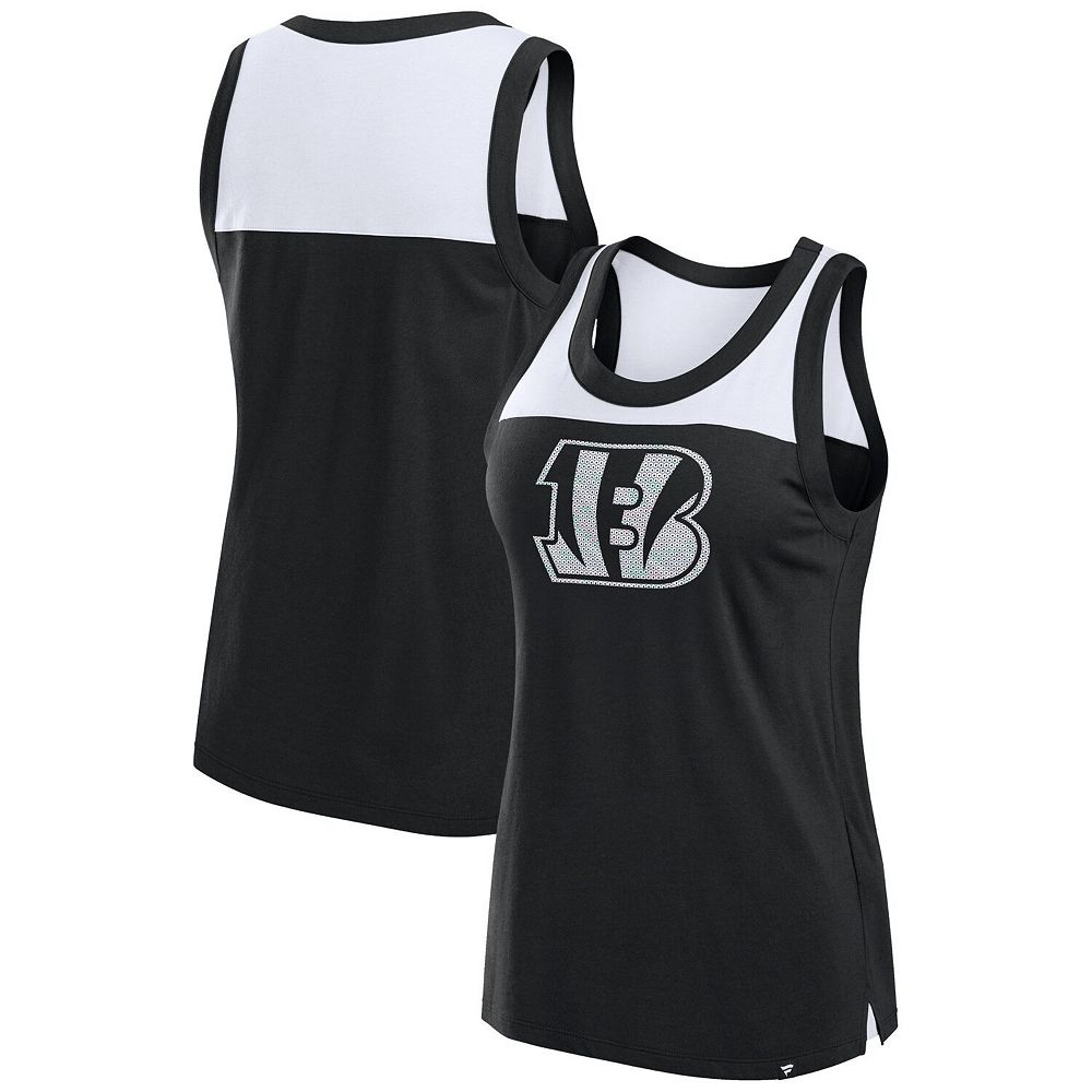 Women's Fanatics Branded Black Cincinnati Bengals Sequin Tank Top
