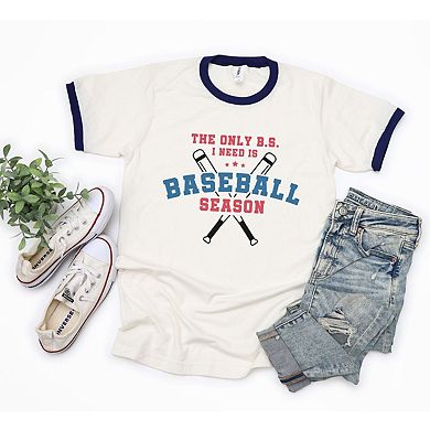 Baseball Season Bats Ringer Tee