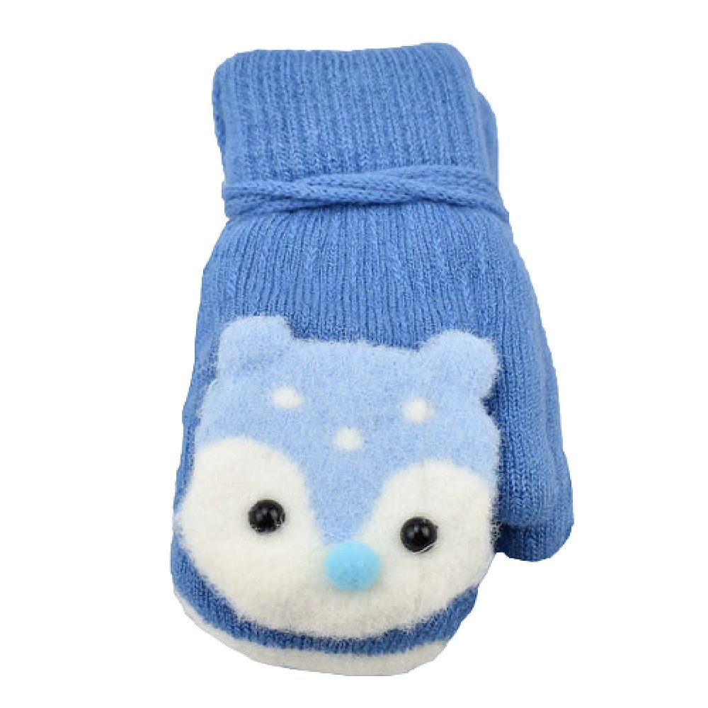 Soft Knit Mittens For Baby & Toddler - Cute Mouse Print