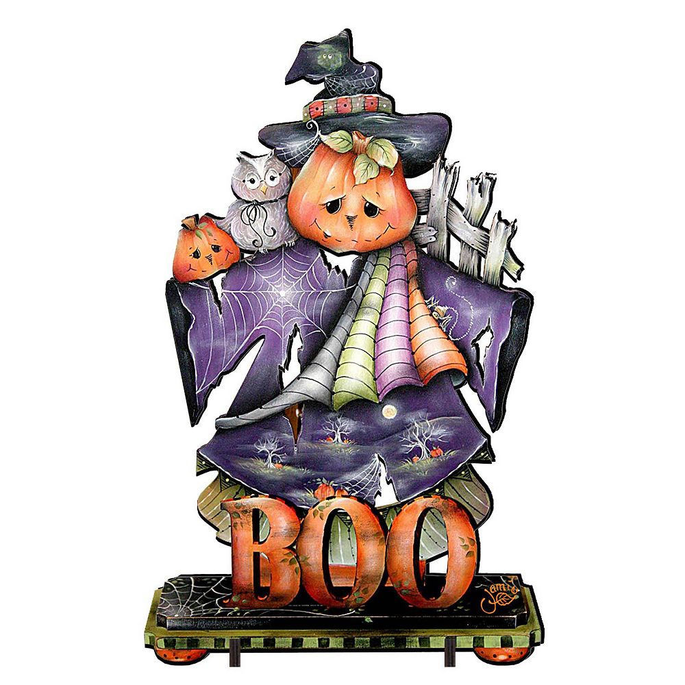 32-Inch This Boos for You Halloween Outdoor Unique Handcrafted Wooden ...