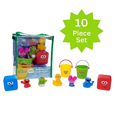 Sesame Street 10-Piece Bath Toy Set