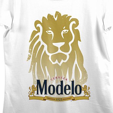 Women's Modelo Lion Art with Logo Graphic T-Shirt