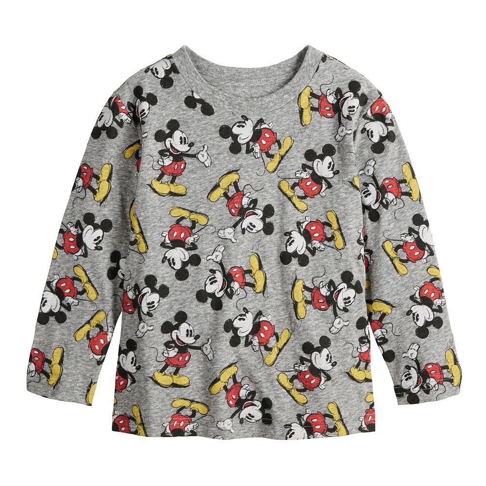 Disney's Mickey Mouse Toddler Boy Allover Print Long Sleeve T-Shirt by ...