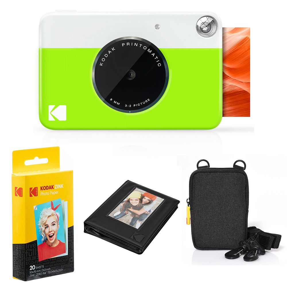 Kodak Printomatic Instant Print Camera & Photo Paper (20 Sheets) Album ...