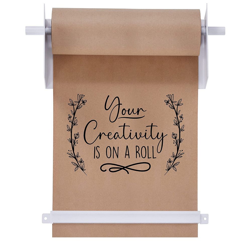 Jumbl 12" Kraft Paper Wall Dispenser, Wall Mounted Paper Roll Dispenser ...