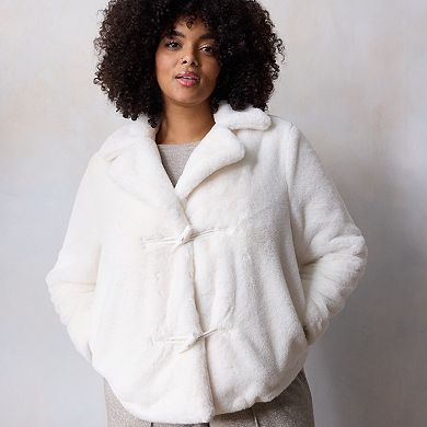 Plus Size LC Lauren Conrad Faux Fur Toggle Jacket
