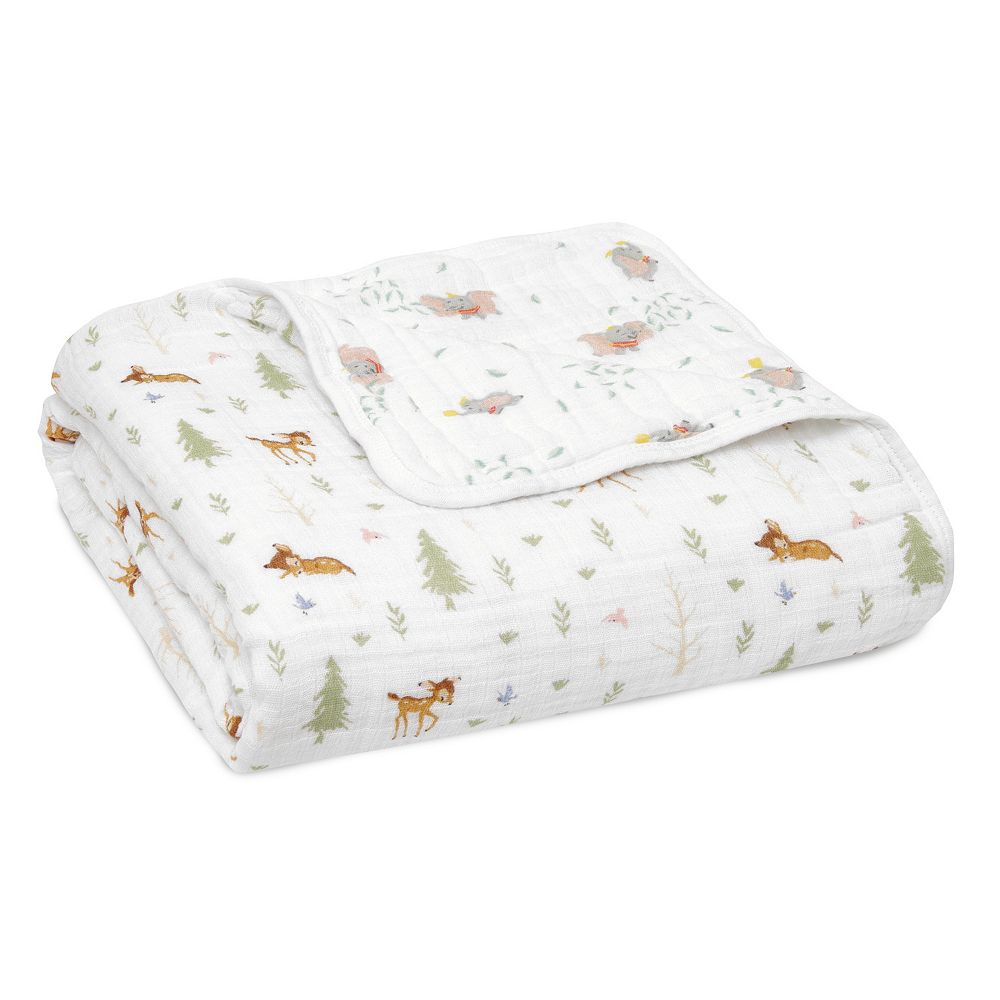 Disney's Bambi or Dumbo Cotton Muslin Reversible Blanket by aden + anais