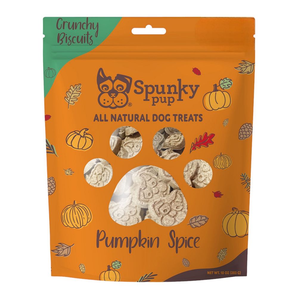 Spunky Pup Pumpkin Spice Crunchy Biscuit Treats - 10-oz.