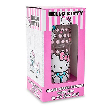 Hello Kitty Boxed 18oz Glass Water Pitcher with Cup