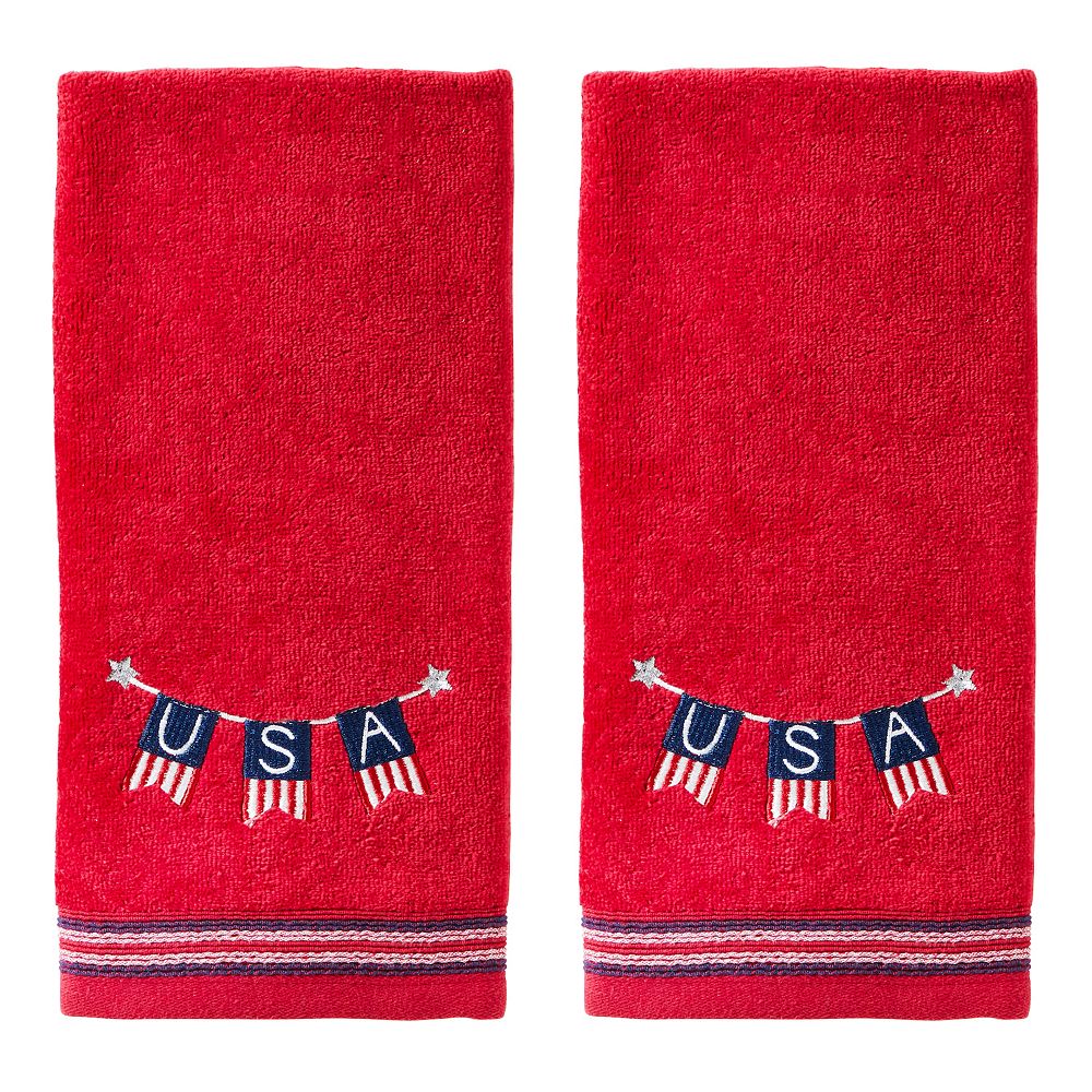 SKL Home 2-Piece USA Banner Hand Towel Set