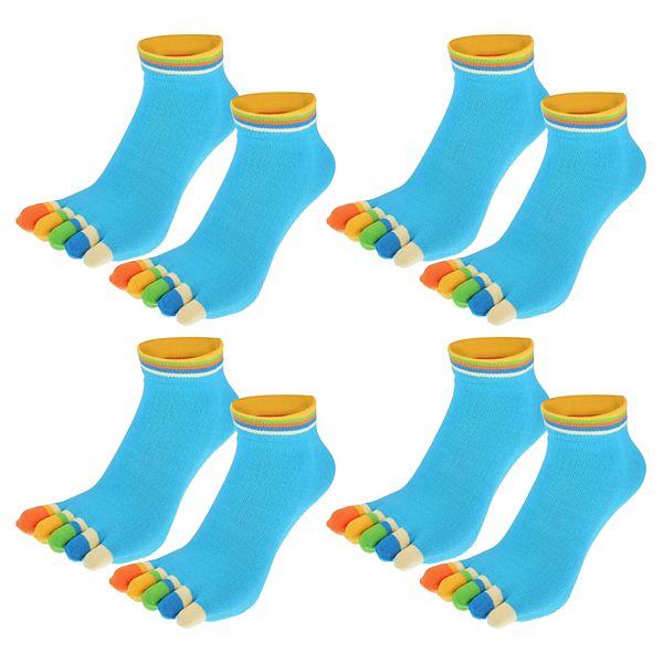 4 Pairs Full Finger Toe Socks Unisex Five Finger Socks