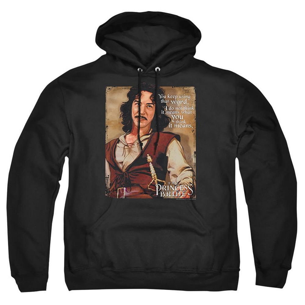 Princess Bride Word Adult Pull Over Hoodie