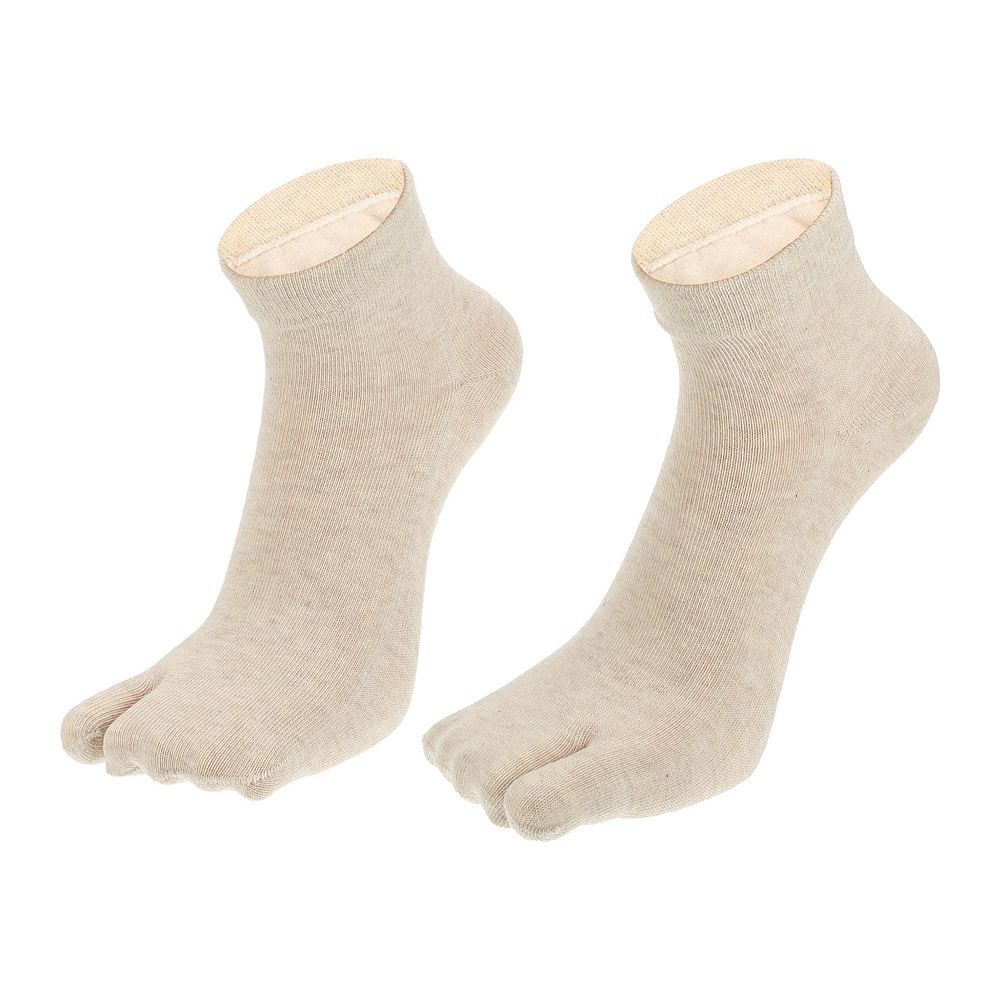 1 Pair Full Finger Two Toe Socks Unisex Non Slip Daily Fit Finger Socks