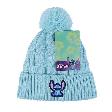Disney's Lilo & Stitch Girls Stitch Cable Knit Hat & Gloves Set