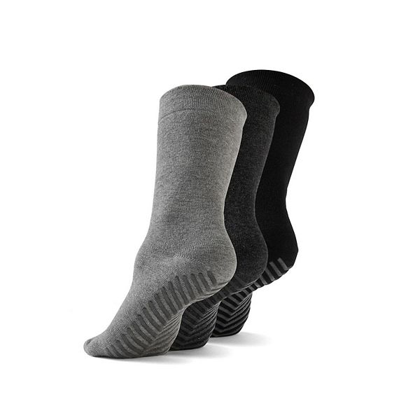 Gripjoy Womens Crew Socks With Grips Pack Of 3