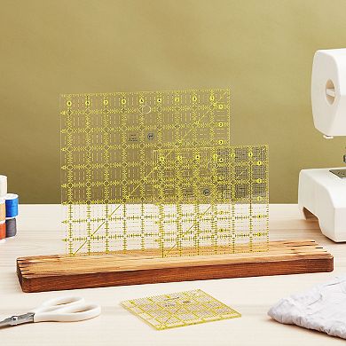 5-Slot Wood Quilting Ruler Stand Template, 16.9 x 3.9 x 0.75 in