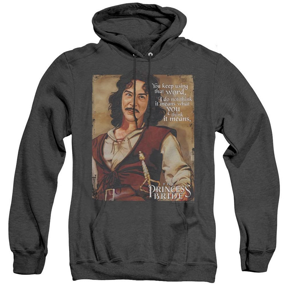 Princess Bride Word Adult Heather Hoodie