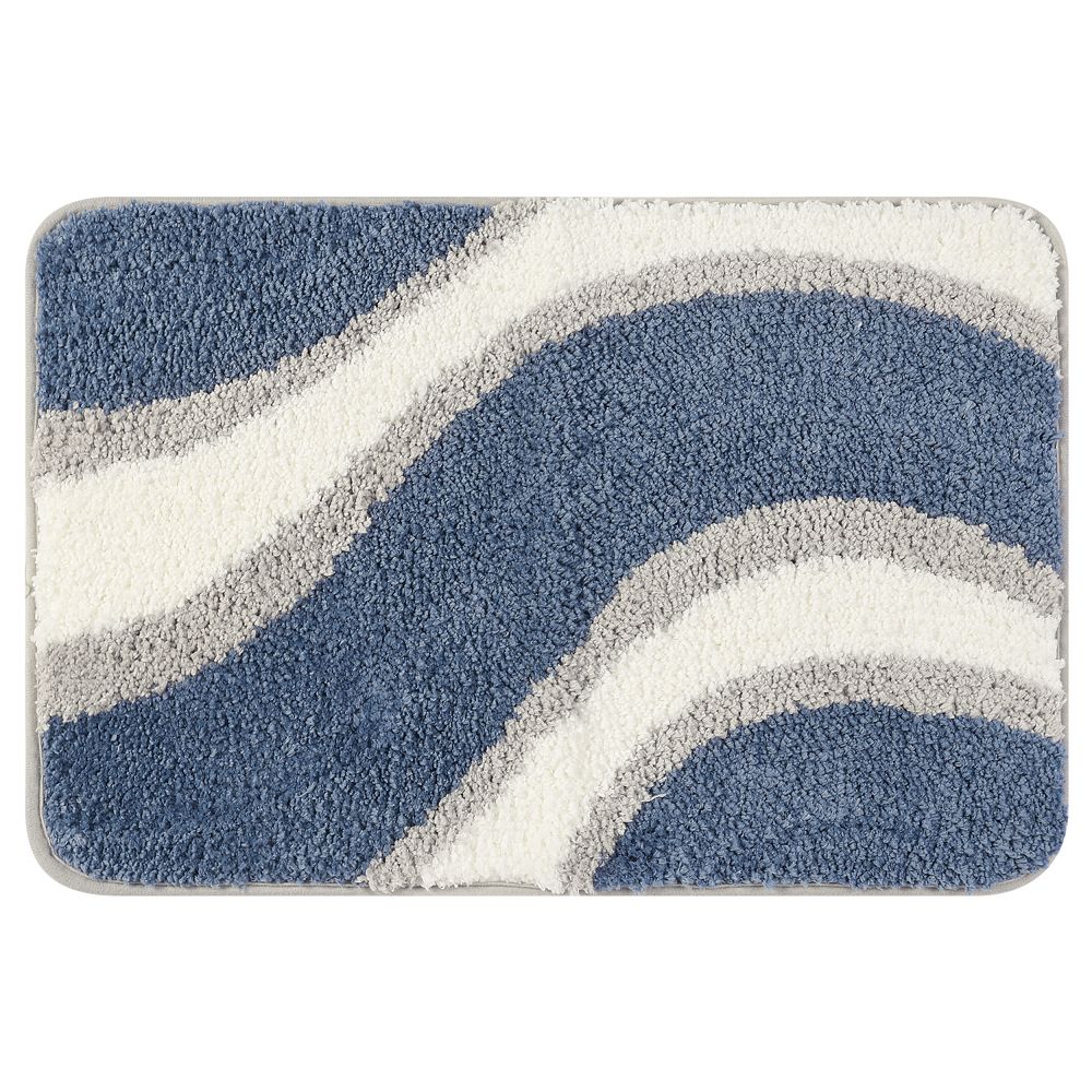 Wavy Stripes Bathroom Rug Mat Absorbent Non-slip Bath Mats For Bathroom ...