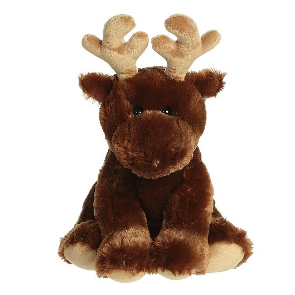 Aurora Large Brown 14" Moose Cuddly Stuffed Animal