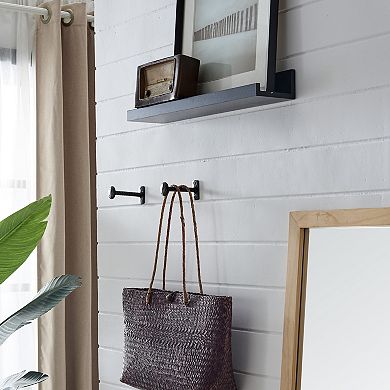 Black Industrial Decorative Cast Iron Nail Head Wall Hooks (set Of 6)